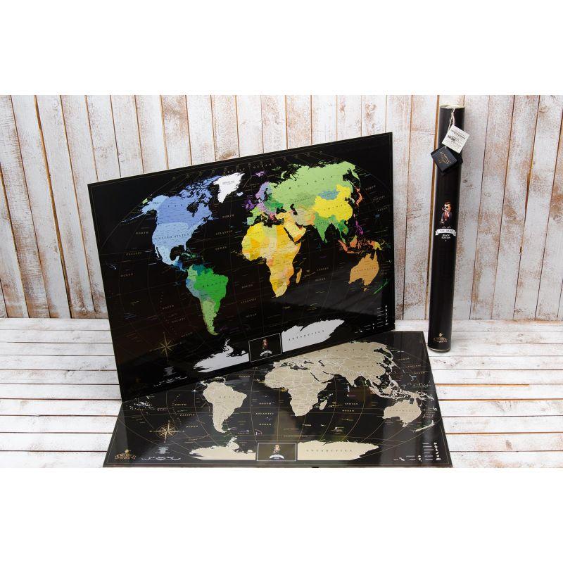 Карта скретч My Map Black edition английский язык золота 68 х 88 см ...