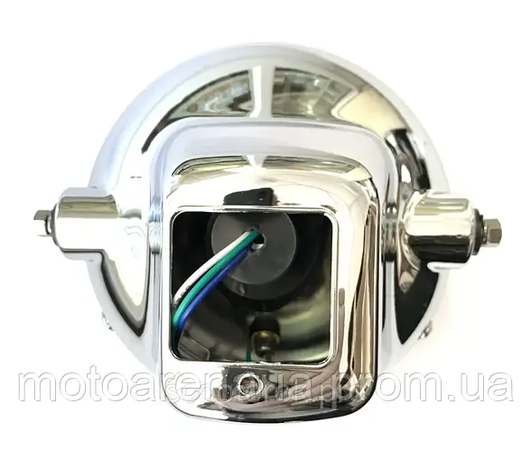 Купить Фара мото, круглая, хромированная., цена 615 ₴ — Prom.ua (ID ...