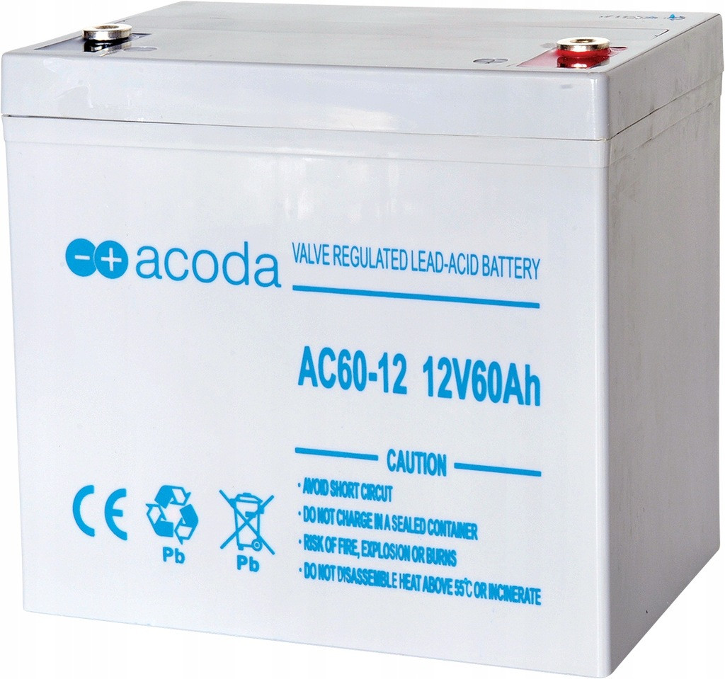 Акумулятор для Безперебійного Живлення AGM ACODA AC60-12 12V 60Ah ...