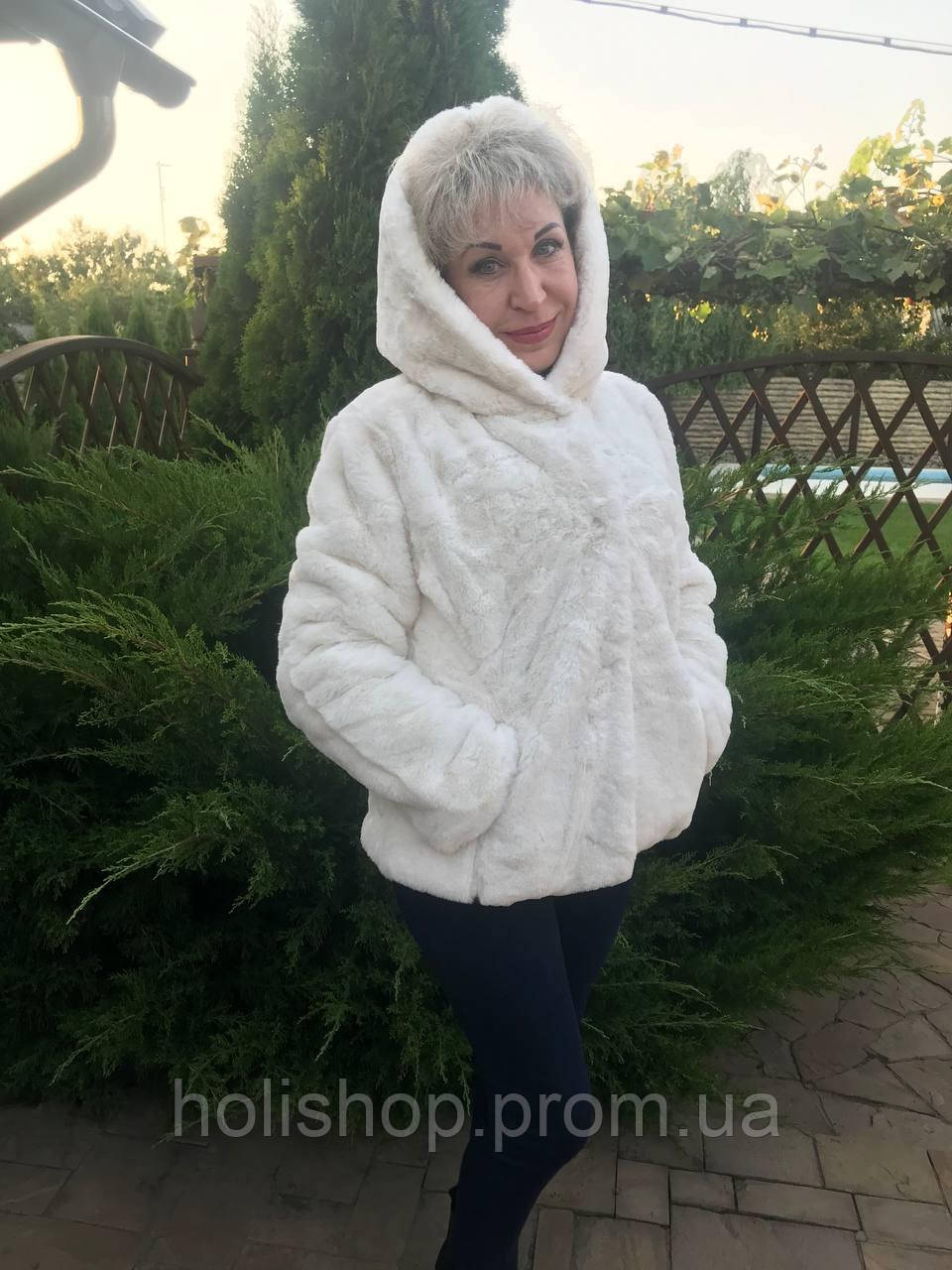 Женская Шуба Под Натурального Кролика Молочного Цвета — Купить Недорого ...