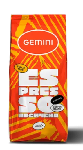 Кава в Зернах Gemini Espresso 250 Гр — Купити Недорого на Bigl.ua ...
