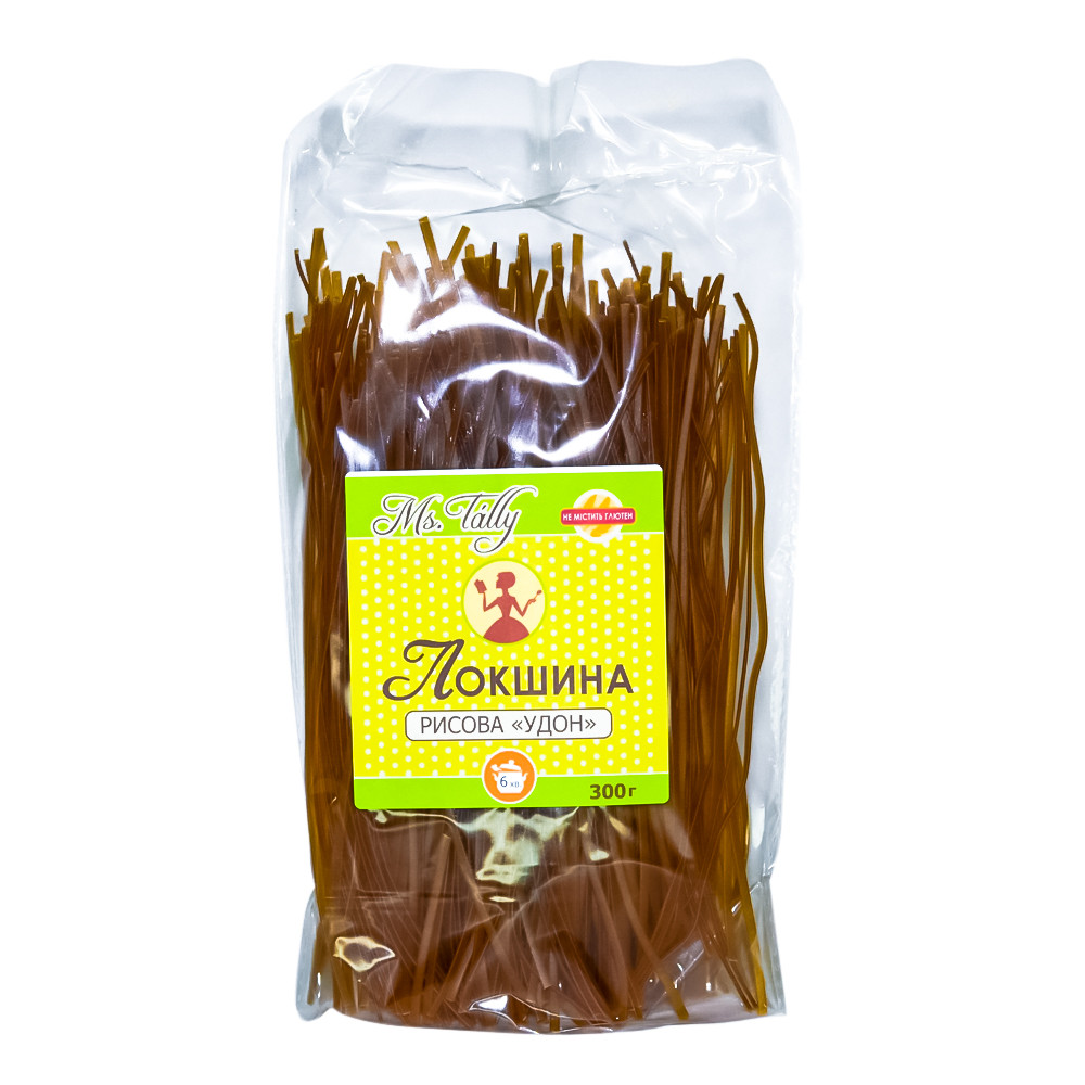 Лапша Рисовая Удон Без Глютена Ms. Tally 300 Г — Купить Недорого на ...