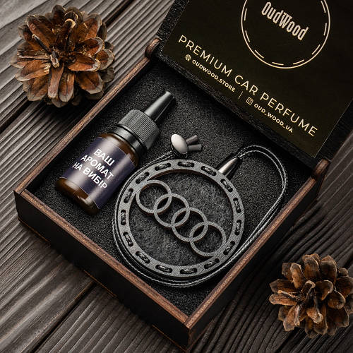 Ароматизатор в машину із дерева з логотипом Audi (Ауді) (ID#1604219433 ...