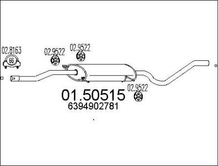 Резонатор MERCEDES-BENZ VITO (W639) / MERCEDES-BENZ VIANO (W639) 2003 ...
