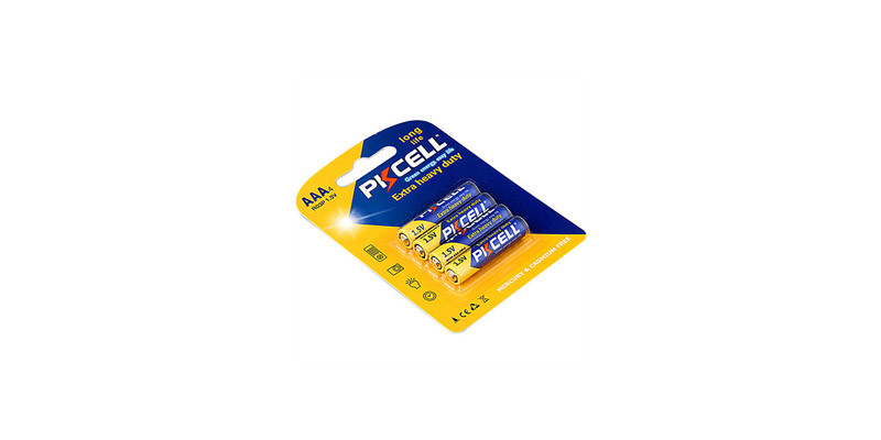 Батарейка Мини-пальчиковая PKCELL AAA R03P Солевая 1.5V , 45 Мин ...