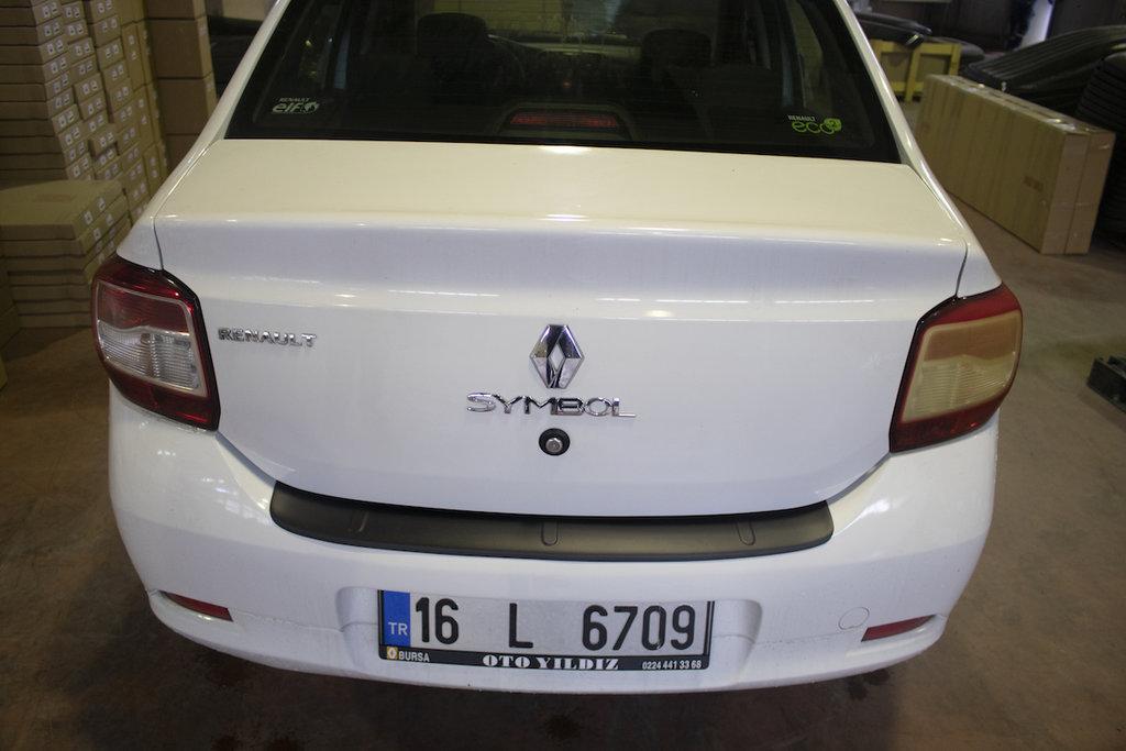 Накладка на Задний Бампер EuroCap (ABS) Renault Logan III 2013↗ Гг. ARS ...