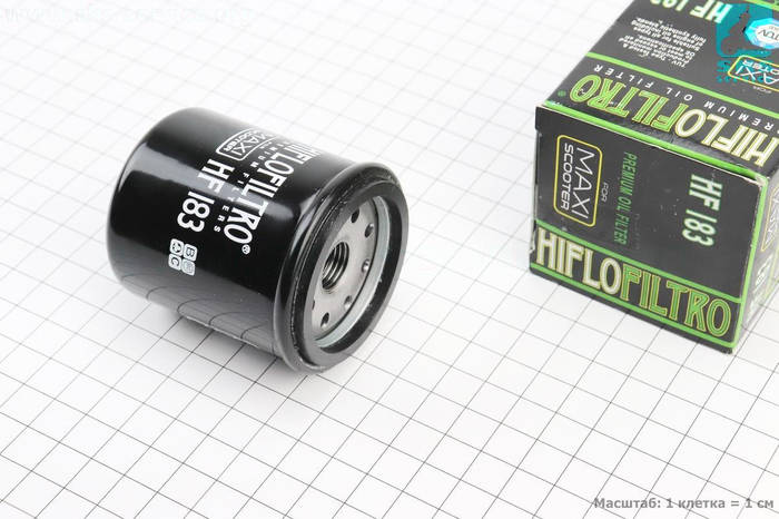 Фильтр масляный HF183 (52*65mm) APRILIA Atlantic 125/200/250 i/300 i ...