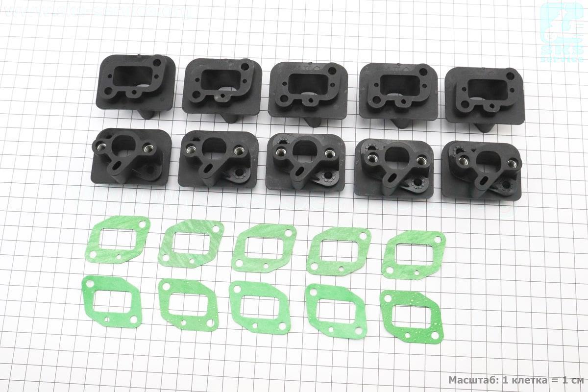 Патрубок карбюратора 1E40F-1E44F к-кт 5шт + прокладки (213243) (ID ...