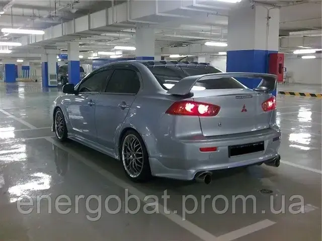 Купить Митсубиси Лансер 10 накладка на бампер задний Зодиак, Mitsubishi ...