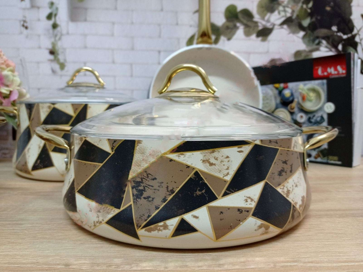 Набор посуды OMS 3053-brown 7 предметов, цена 5637.50 грн — Prom.ua (ID ...