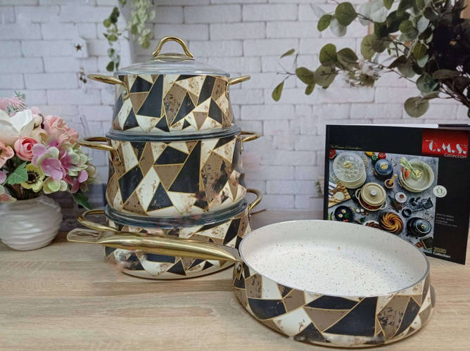 Набор посуды OMS 3053-brown 7 предметов, цена 5637.50 грн — Prom.ua (ID ...