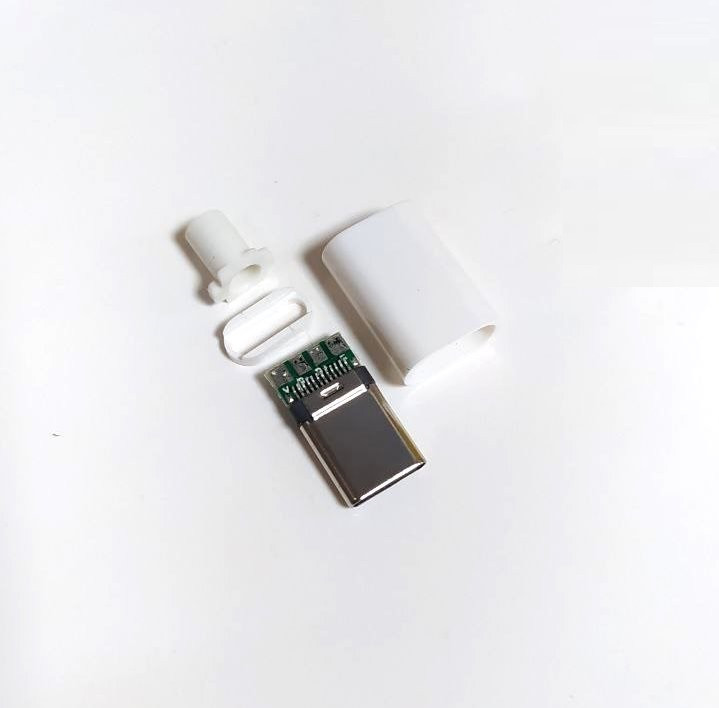 Штекер Usb Type C розбірний на кабель для пайки Білий Id 1721980125