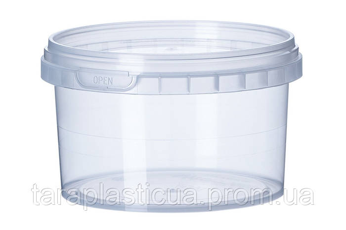 280 мл Ємність (тара) пластикова харчова (баночка) 0,28 л кругла прозора/кратно 100шт, ціна: 5. ...