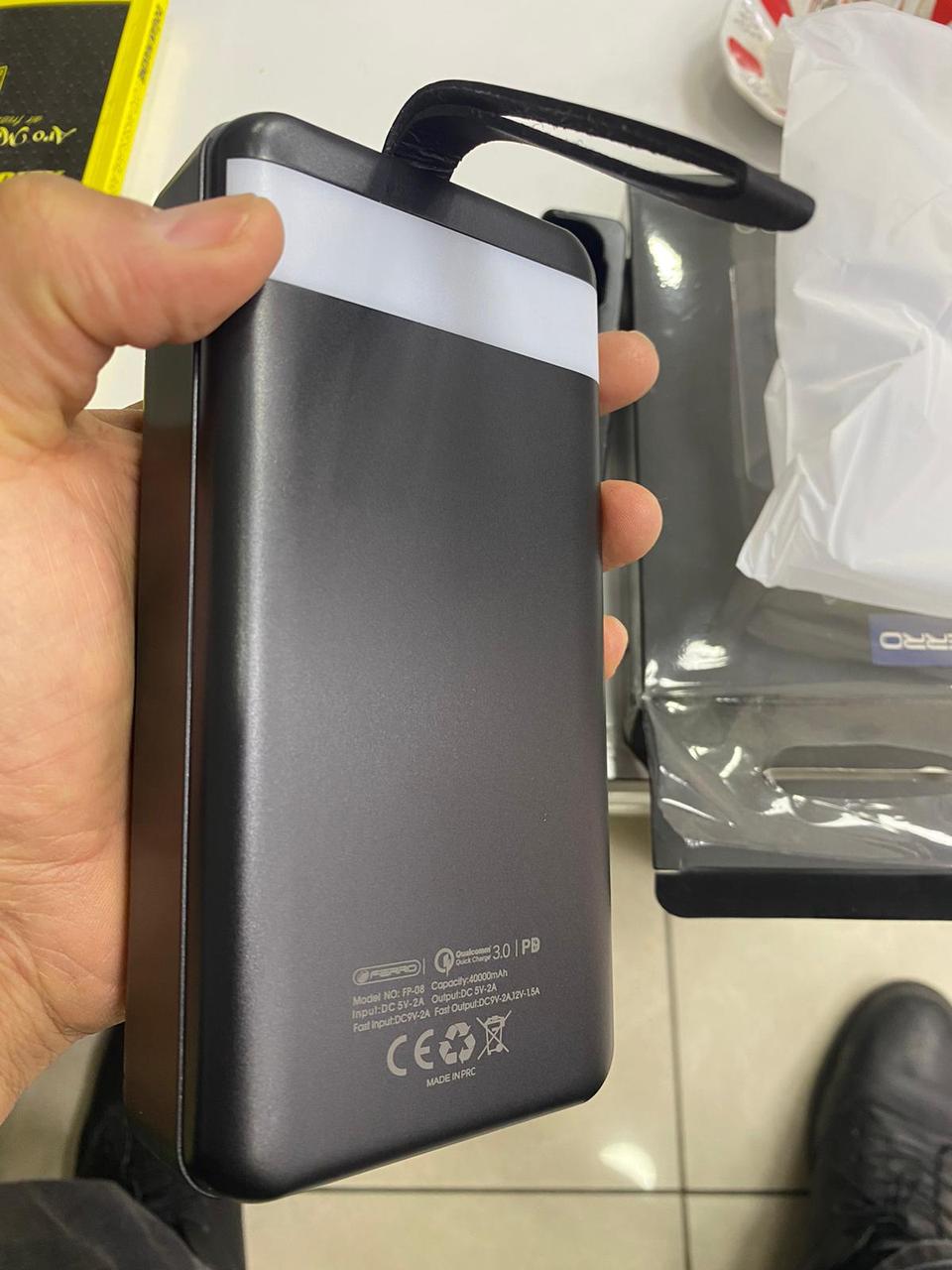 Power Bank Ferro 40000 mAh, повербанк з ліхтариком, Power Bank ...