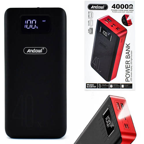 Повербанк с быстрой зарядкой, Power bank Andowl 40000 mAh Q-CD701 ...