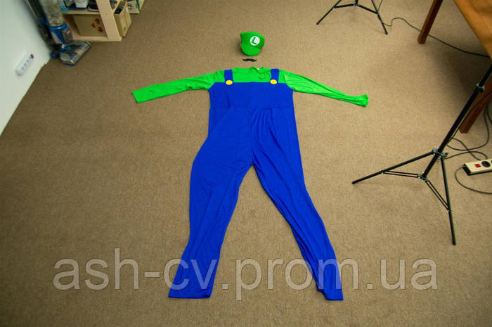 Костюм дорослий Супер Маріо Super Mario Luigi (Розмір XL) (ID ...