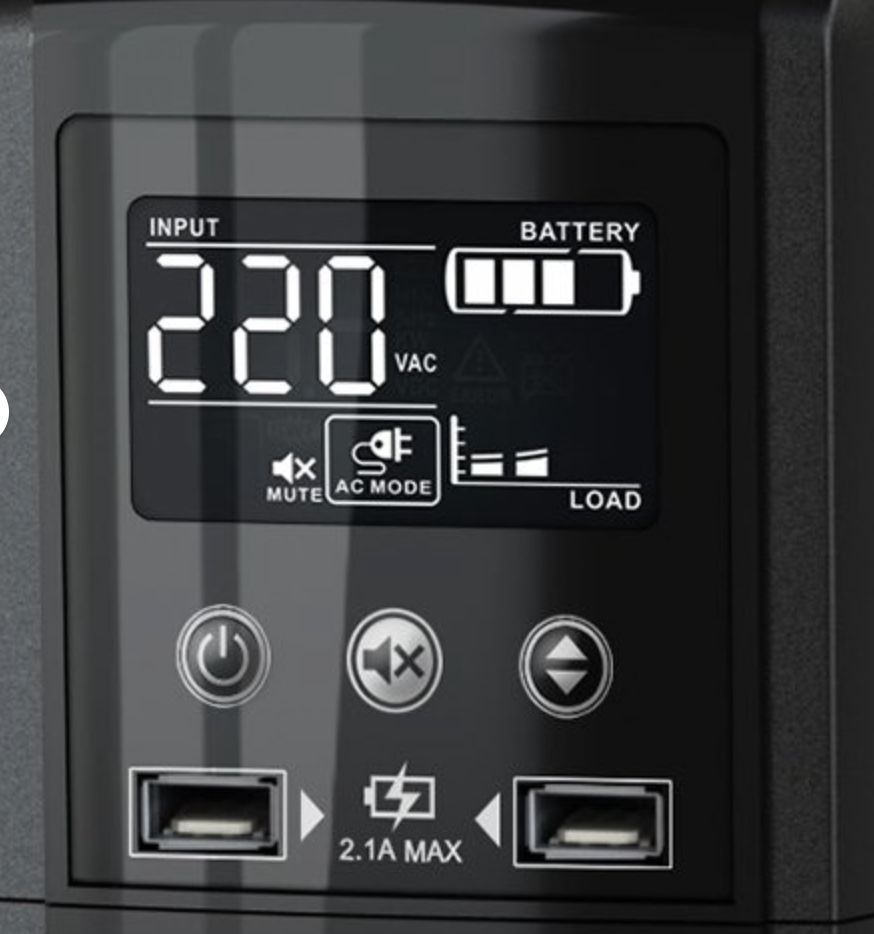 ДБЖ PowerWalker VI 1000 CSW інвертор 600Вт с зарядкою 1А для ПК ...