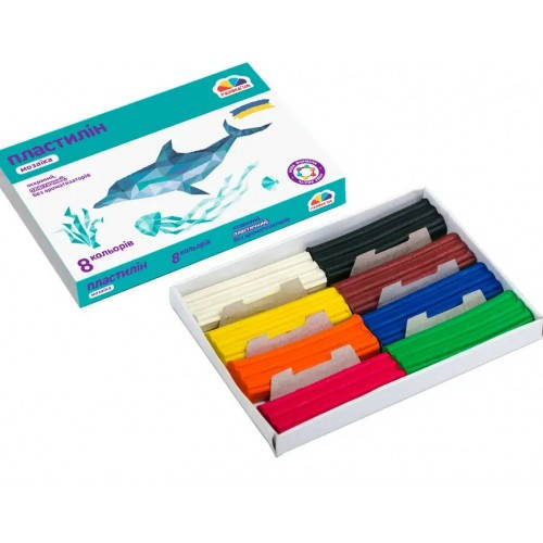 Пластилин дит ГАММА Мозаика 8 цв 300307 96гр. (1/24) на восковой основе ...