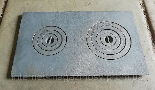 Купить Плита чугунная "Славута" двухконфорочная 450*750 мм (вес - 24 кг ...