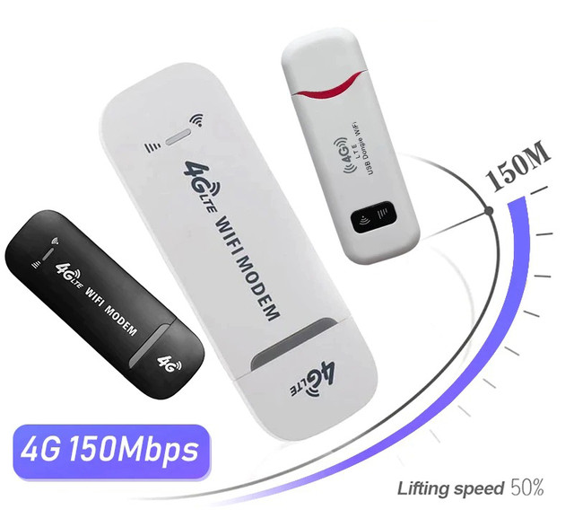 4G Wi-Fi модем роутер портативный USB WI-FI 3G/4G LTE 3 in 1 HotSpot 150 Мбит/сек White Б1510-24 ...