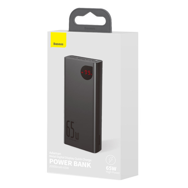 Baseus Adaman Metal 20000mAh 65W Мощный Павербанк для зарядки ноутбуков ...