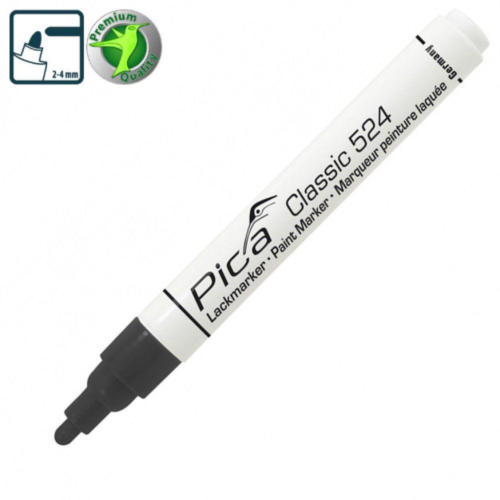Маркер PICA (пика) Classic Industry Paint Marker жидкий черный 1-4 мм ...