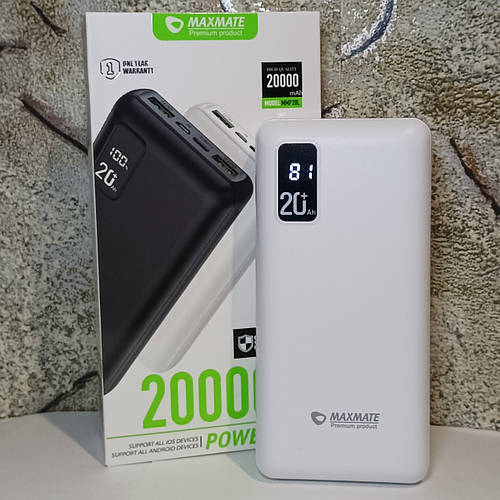 Повербанк Power Bank 20000mAh із швидкою зарядкою мобільна батарея ...