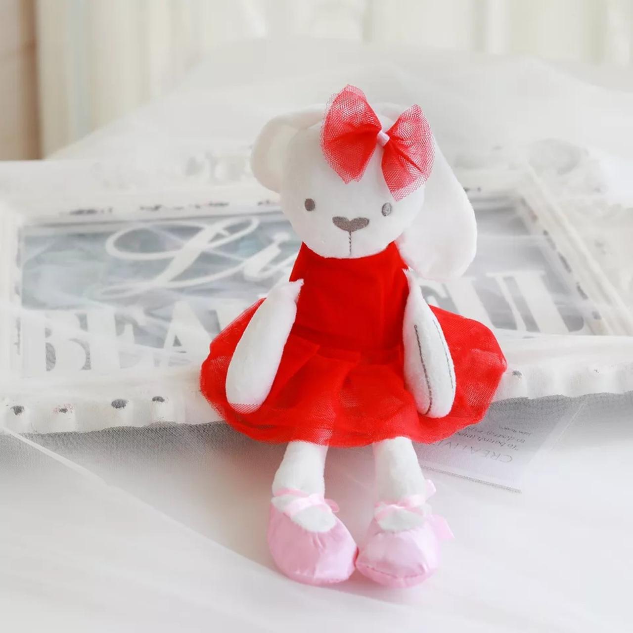 Мягкая игрушка Заяц балерина в красном платье Id 1725850297 цена