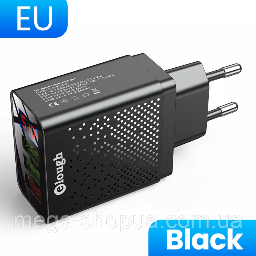 Купить Сетевое зарядное устройство для быстрой зарядки 3port USB / LED ...