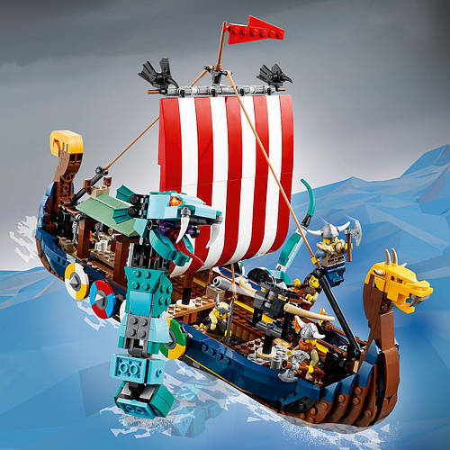 LEGO ЛЕГО Creator 3-in-1 Корабель вікінгів і Мідгардський змій 1 31132 ...