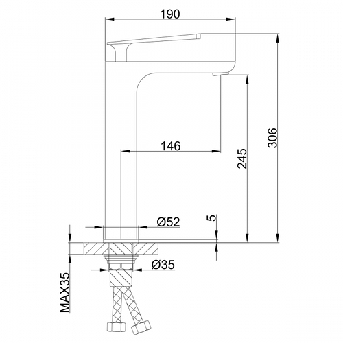 Кран для раковины чаши высокий FRAP F1052-55 1037344 хром латунь 102537 (ID#1725937846), цена ...