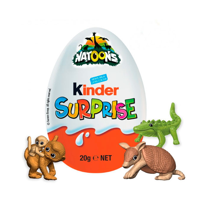 Киндер Сюрприз с Игрушкой Kinder Surprise Natoons Жывотные 20g (17173 ...