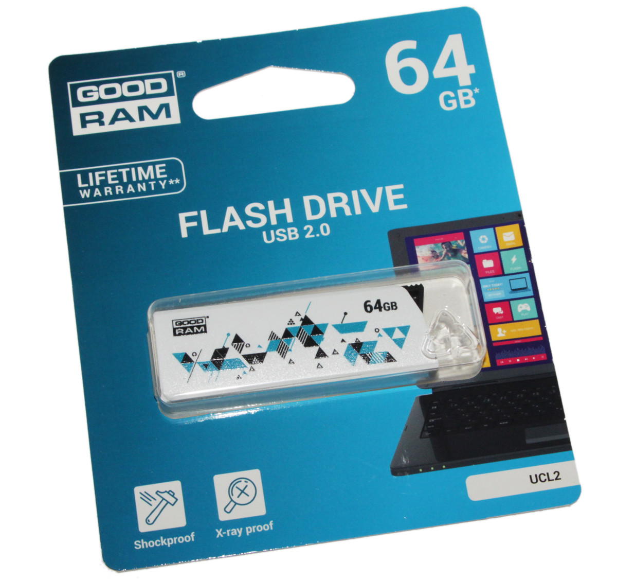 USB Flash Drive 64Gb Goodram Cl!ck White / UCL2-0640W0R11, цена 221 грн ...