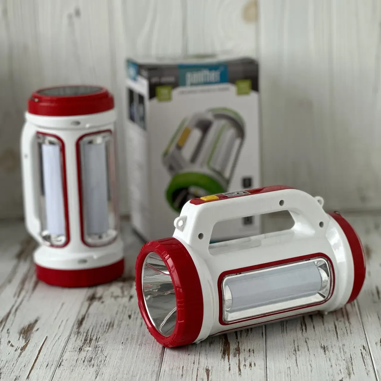 Мощный Кемпинговый Фонарь 360 Градусов на Солнечной Батарее Panther PT ...