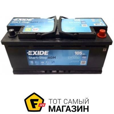 Автомобільний акумулятор Exide Agm 6Ст-105 Євро (Ek1050), ціна 14999 ...