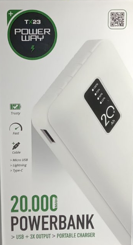 Купить Повербанк Power Way TX23 20000 mAh, цена 1784.10 грн — Prom.ua ...