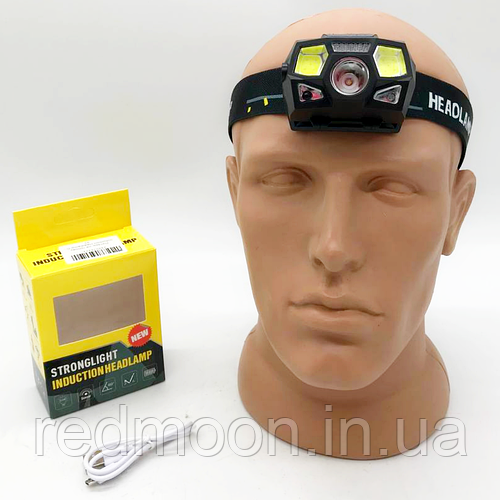 Купить Налобный фонарь аккумуляторный с USB-зарядкой, 5 светодиодов ...