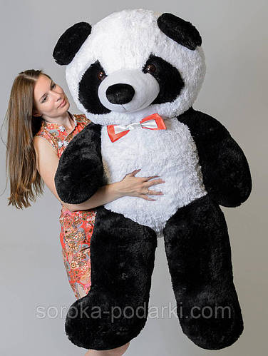 Плюшевый медведь Панда 160 см Черный Подарок девушке HappyDays (ID ...