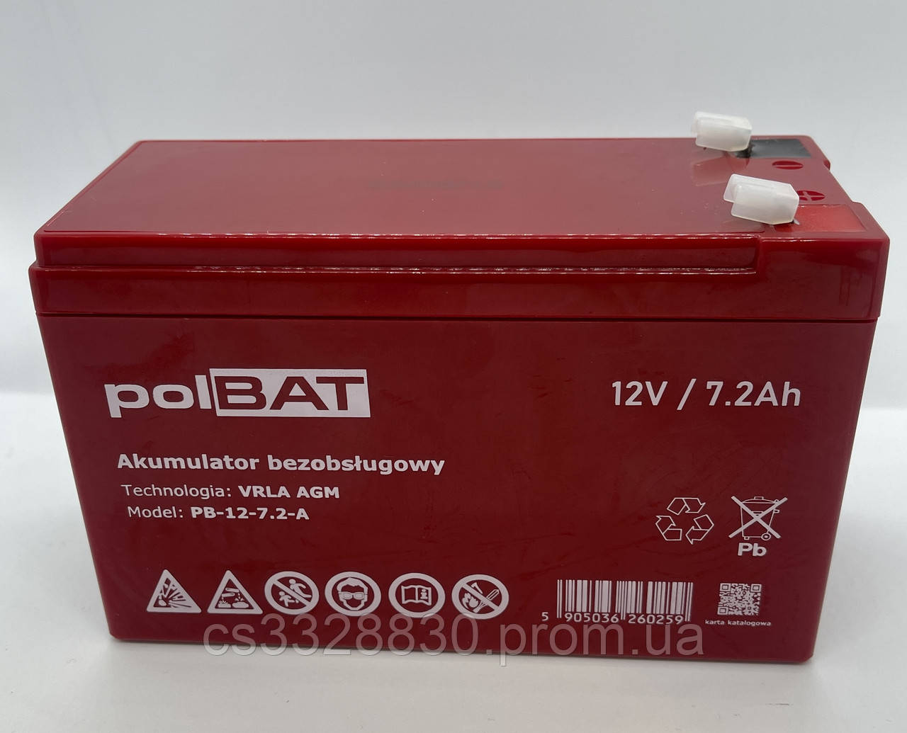 Купить Акумулятор AGM 12V-7.2Ah (PB-12-7.2-A), цена 1300 ₴ — Prom.ua (ID#1727071494)