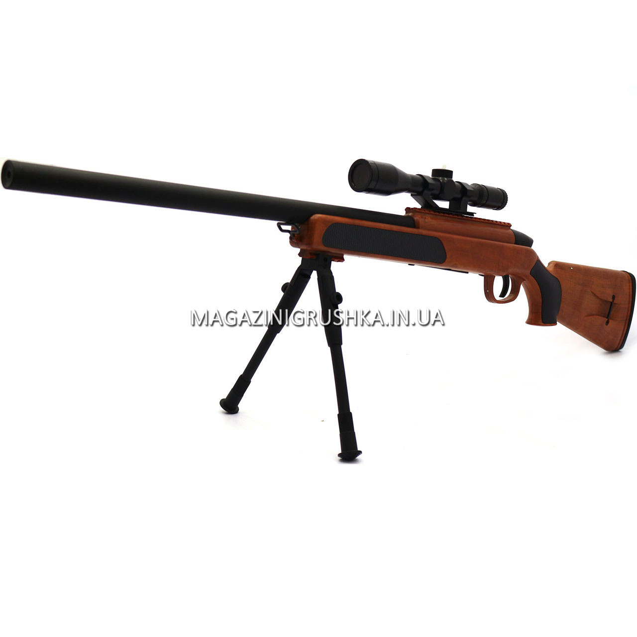 Снайперская винтовка «Airsoft Gun», темно-коричневая, 110 см, дальность ...