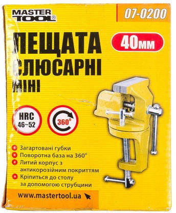 Купити Тиски поворотні Mastertool - 40 мм міні, ціна 454 грн - Prom.ua (ID# 1249731662)