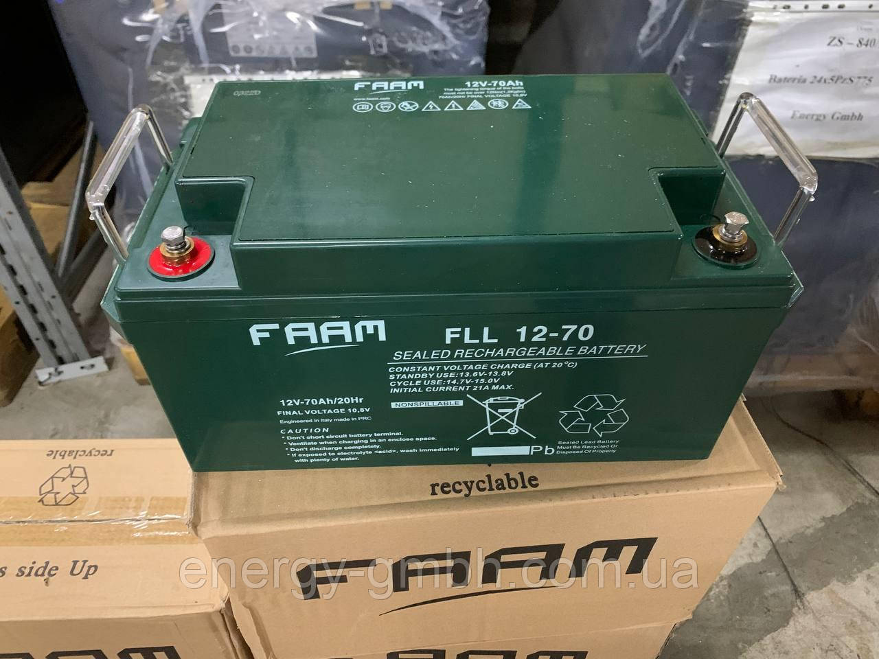Акумуляторна батарея FAAM серії FLL12-70 (ID#1304263374), цена: 8813 ...