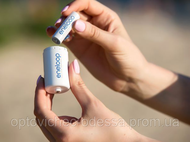 З AA на D 2шт. Panasonic Адаптер Eneloop (BQ-BS1E/2BC), ціна 538.05 грн ...