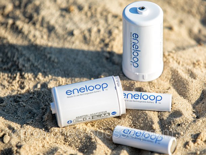 З AA на D 2шт. Panasonic Адаптер Eneloop (BQ-BS1E/2BC), ціна 538.05 грн ...