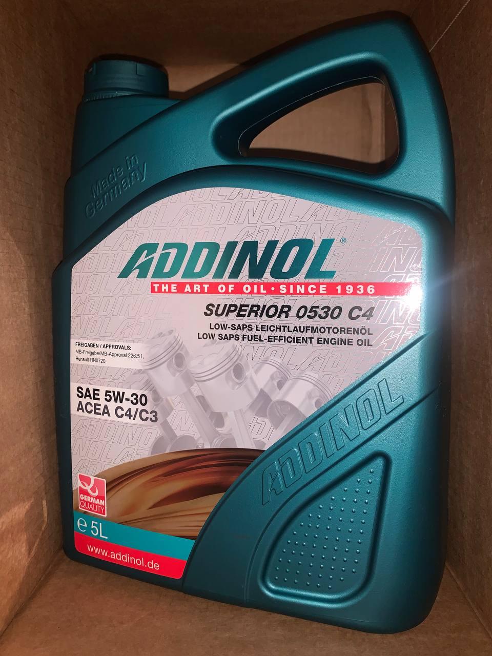 Моторное масло Addinol 5w30 Superior 0530 C4 5л (ID#1727976185), цена ...