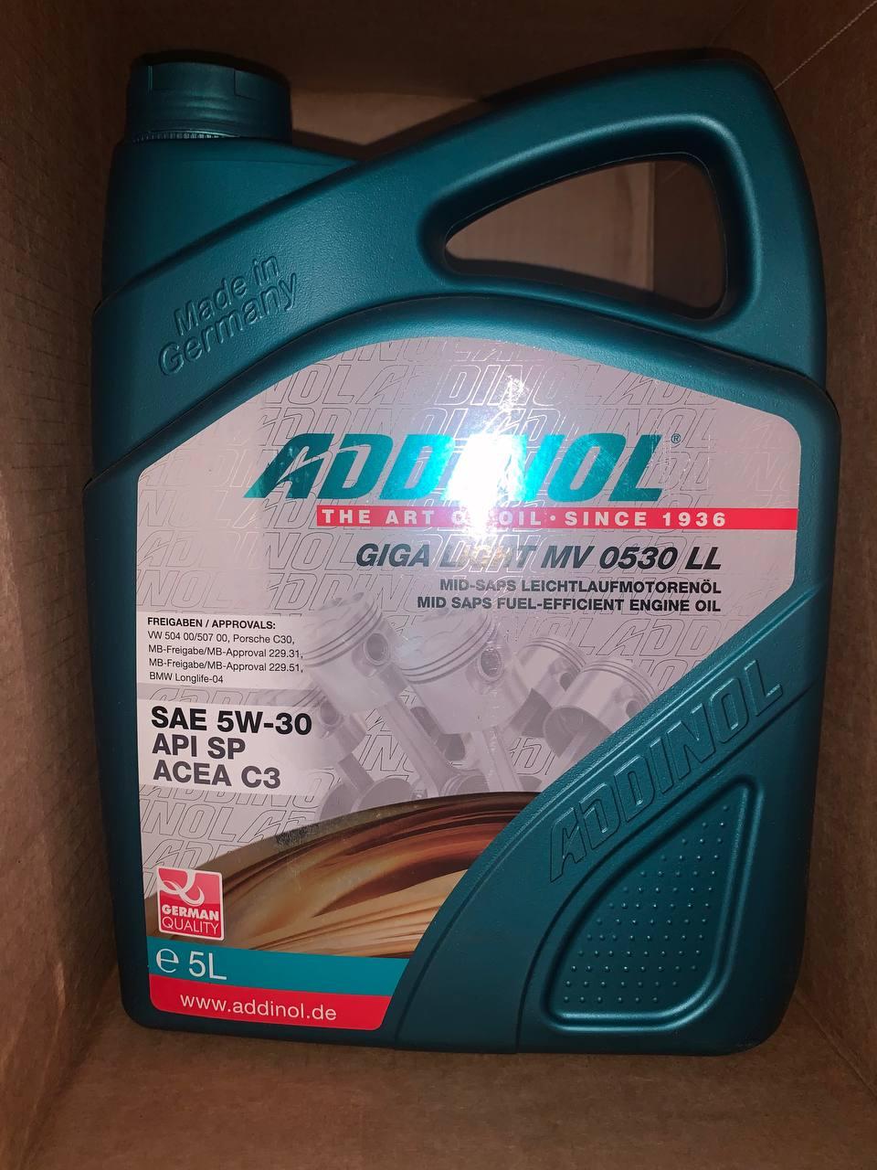 Моторное масло Addinol 5w30 Giga Light MV 0530 LL 5л (ID#1727982426), цена: 1900 ₴, купить на ...