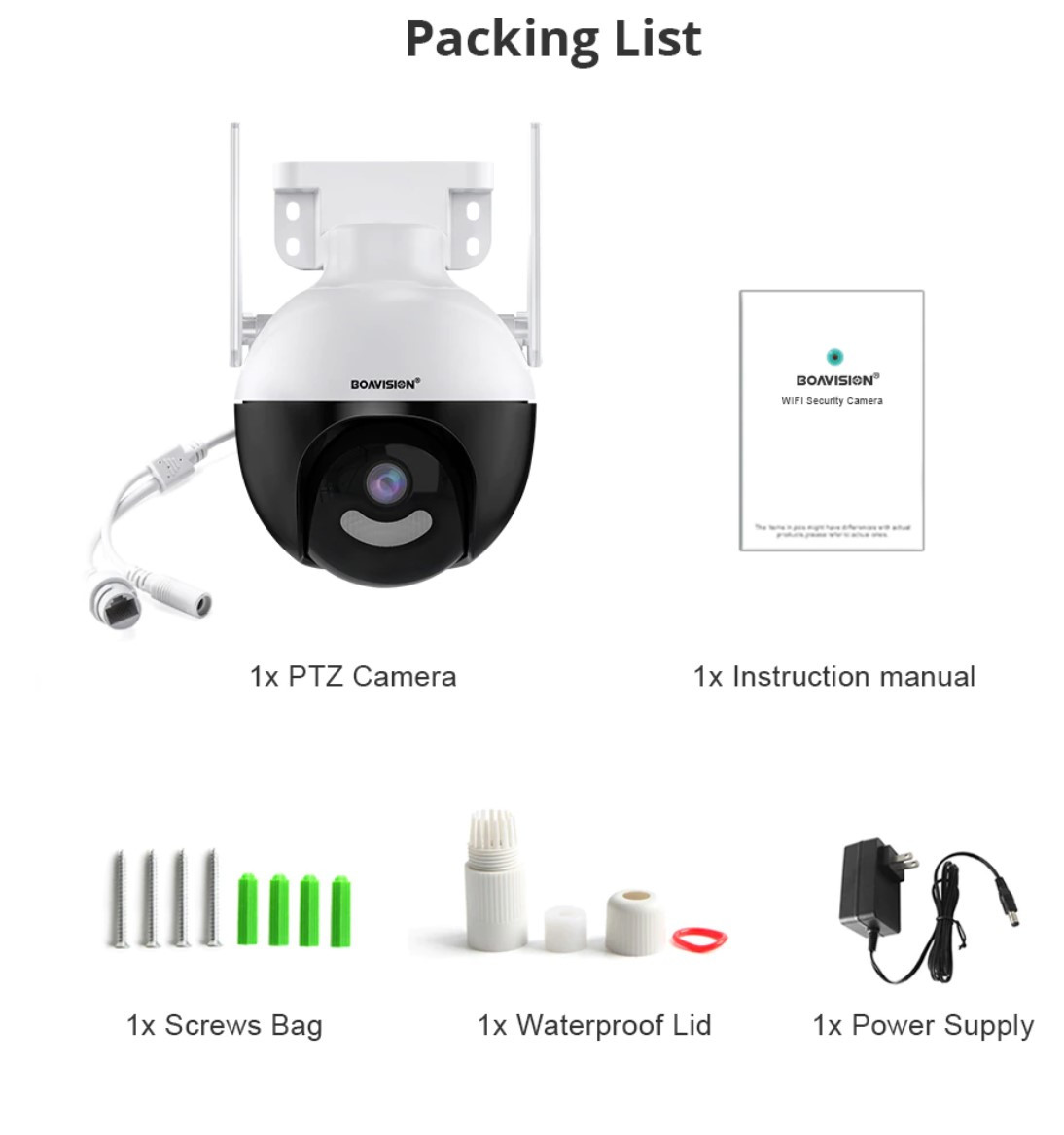 Купить 8 Mп уличная, поворотная, PTZ IP Wi-Fi камера BOAVISION N18 8MP ...