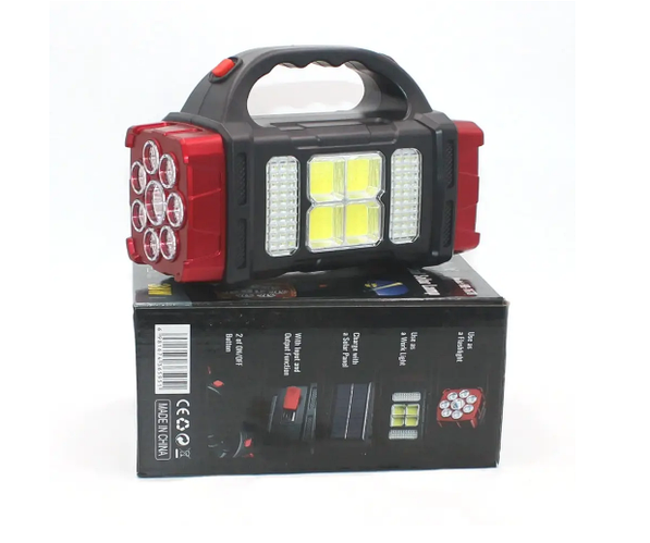 Светодиодный ручной фонарь на солнечной батарее с аккумулятором LED ...