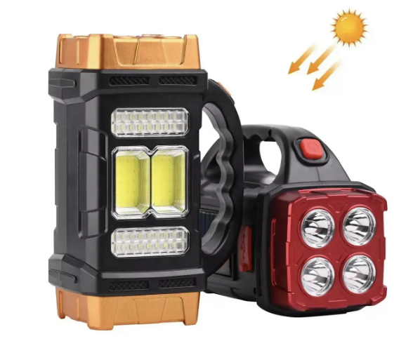 Светодиодный ручной фонарь на солнечной батарее с аккумулятором LED ...