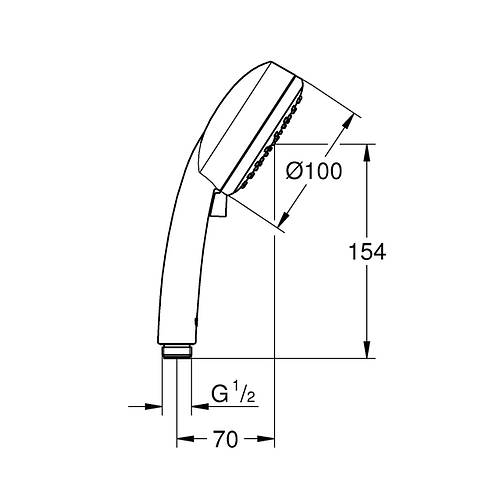 Купить Душевая лейка GROHE Tempesta 27571002 многорежимная 100мм ...